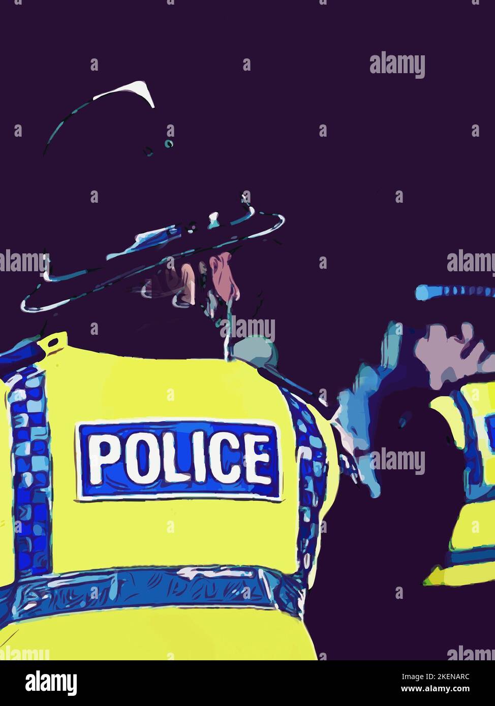 Manchester police car lights hi-res stock photography and images - Alamy