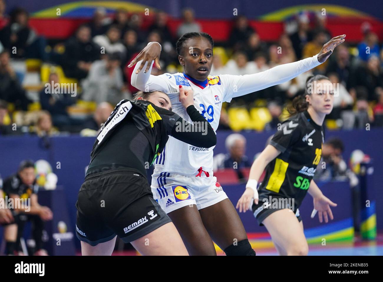 SKOPJE, MACEDONIA - NOVEMBER 13: Ivana Godec of Montenegro, Oriane ...