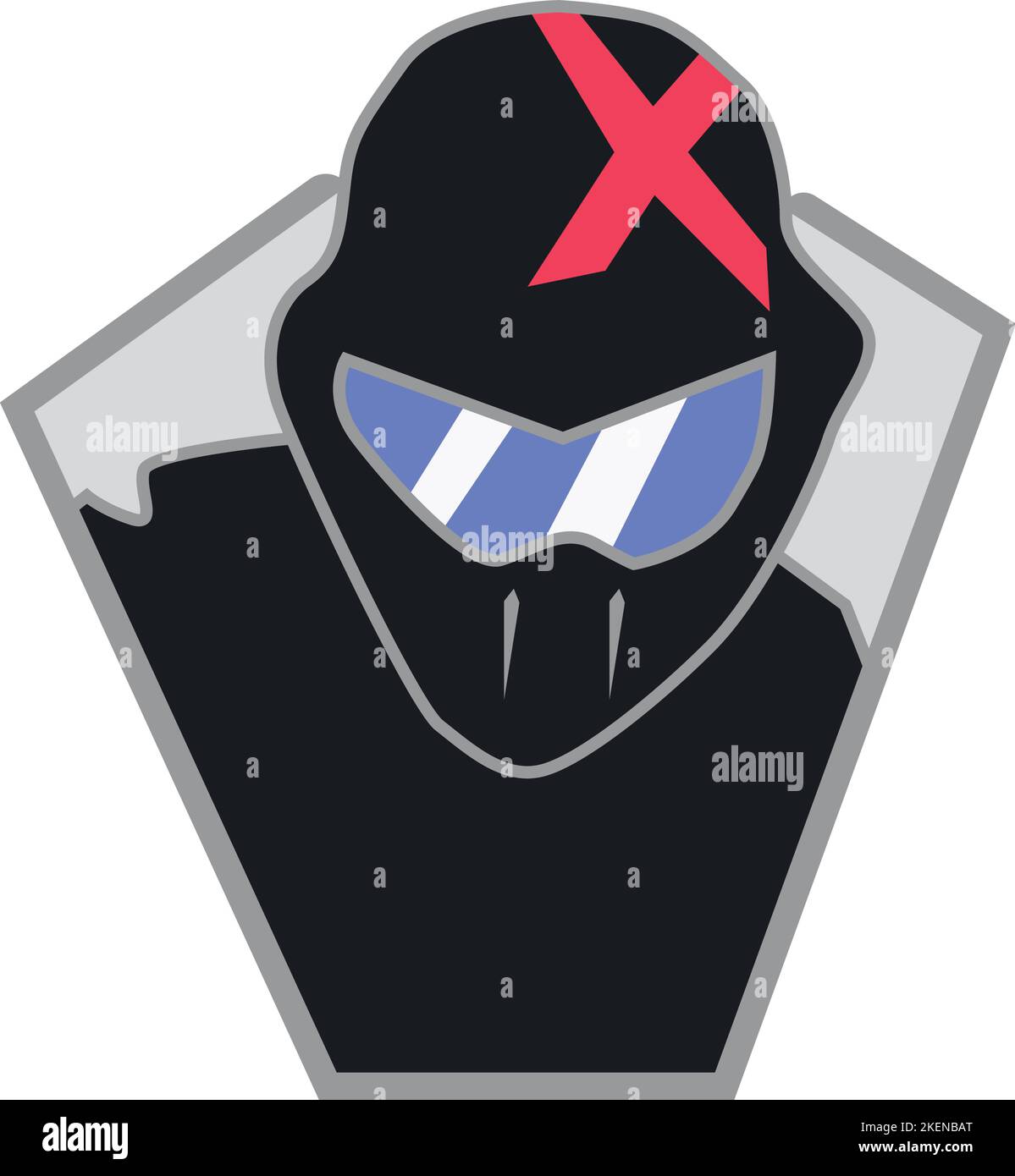 An assassin icon isolated on a white background Stock Vector Image ...