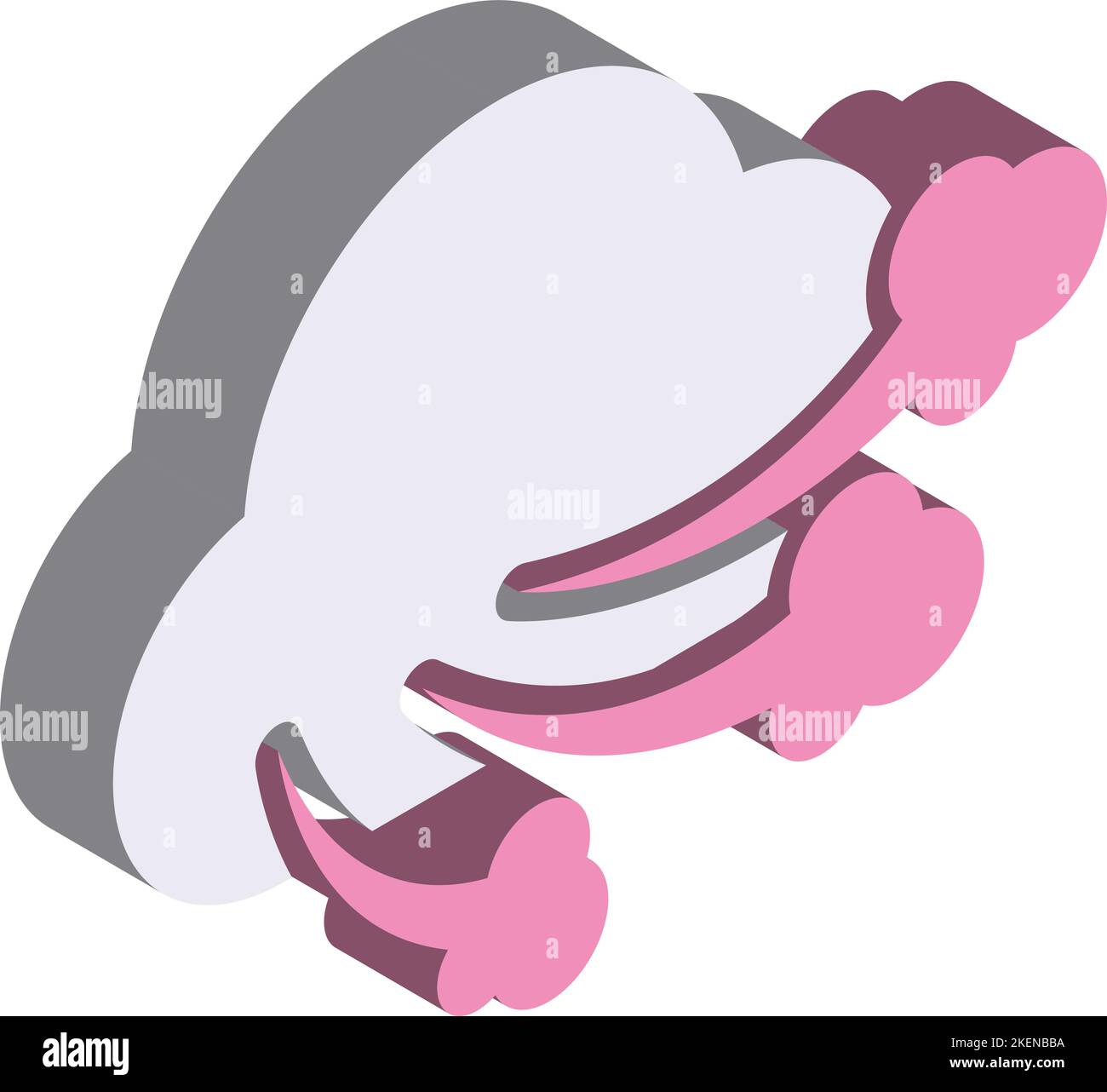 strong wind warning sign illustration in 3D isometric style isolated on ...