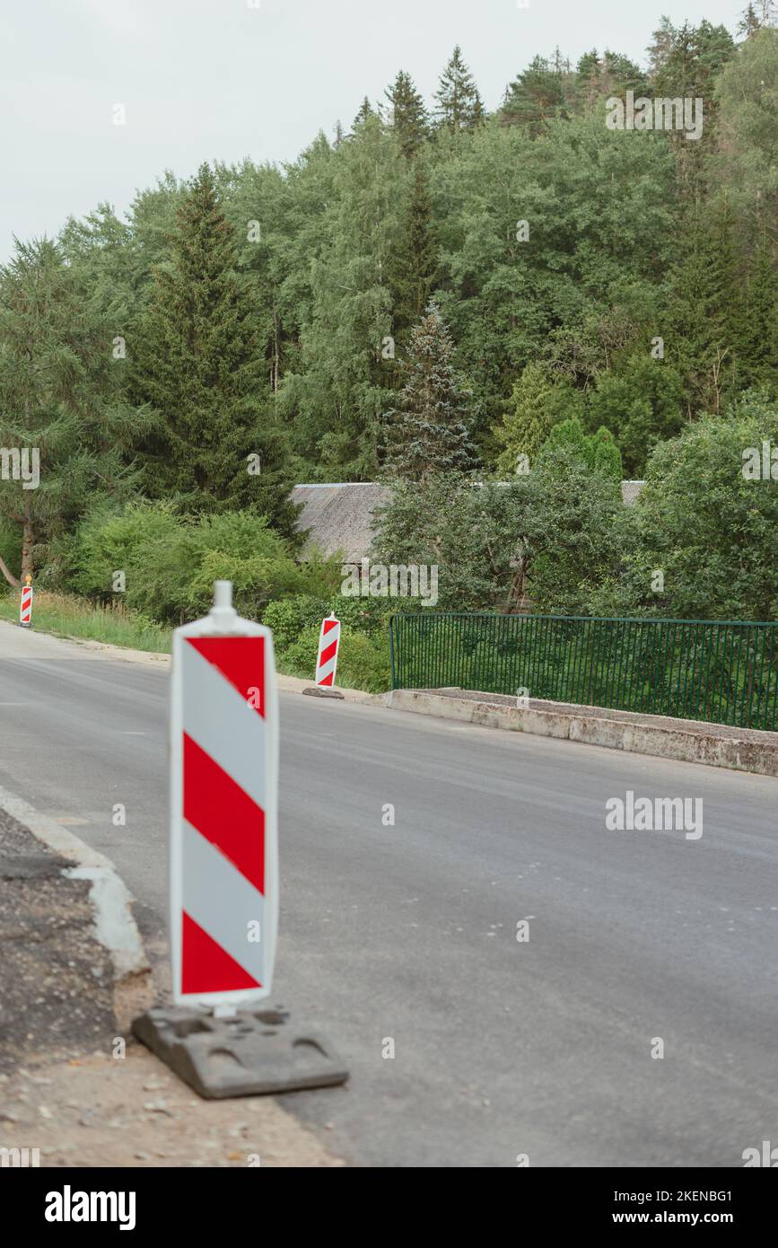 Vertical shot warning signs hi-res stock photography and images - Alamy