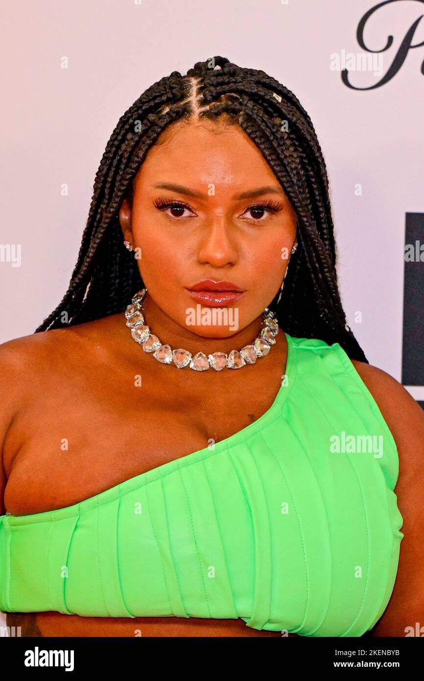 Marina Gregory attending the 2022 MTV EMAs at the PSD Bank Dome in ...