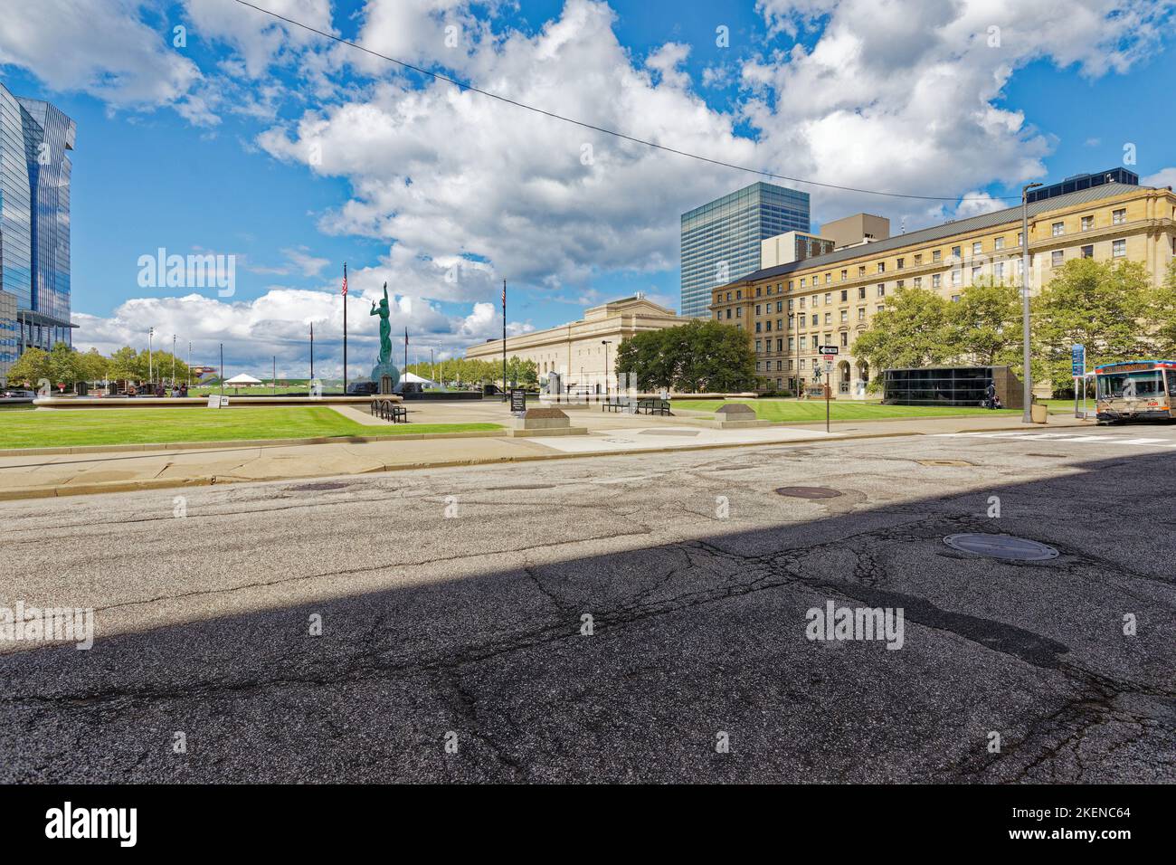 Mall A (l to r): Hilton Cleveland Downtown, Fountain of Eternal Life ...