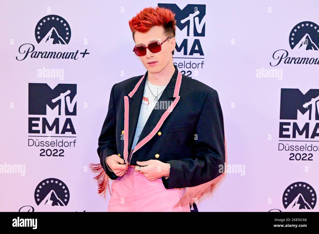 Jack Saunders attending the 2022 MTV EMAs at the PSD Bank Dome in ...