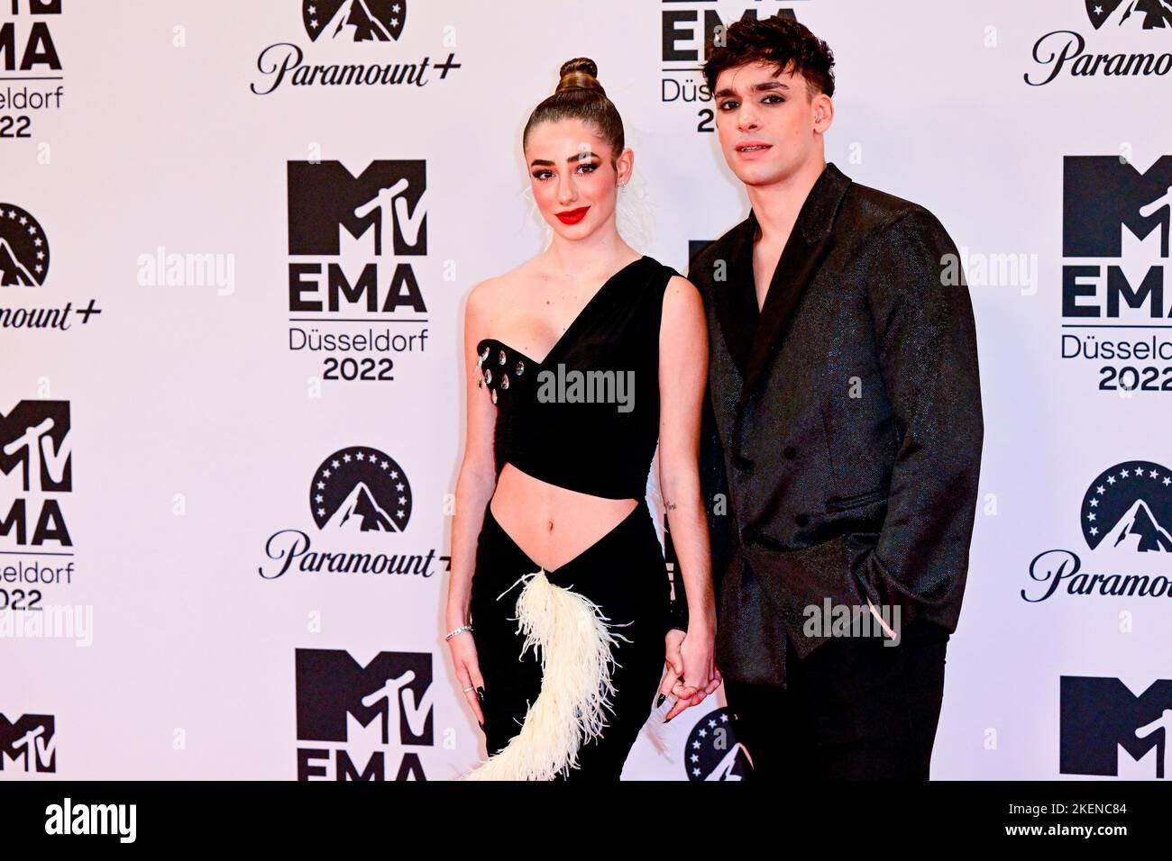 Isaac Belk and Lola Lolita attending the 2022 MTV EMAs at the PSD Bank ...