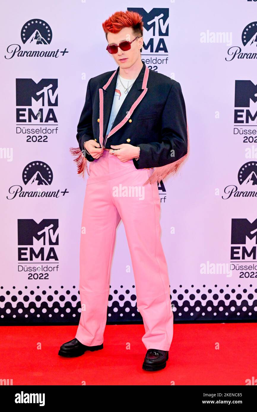 Jack Saunders attending the 2022 MTV EMAs at the PSD Bank Dome in ...