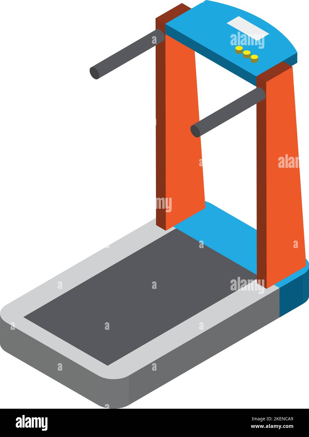 indoor treadmill illustration in 3D isometric style isolated on ...