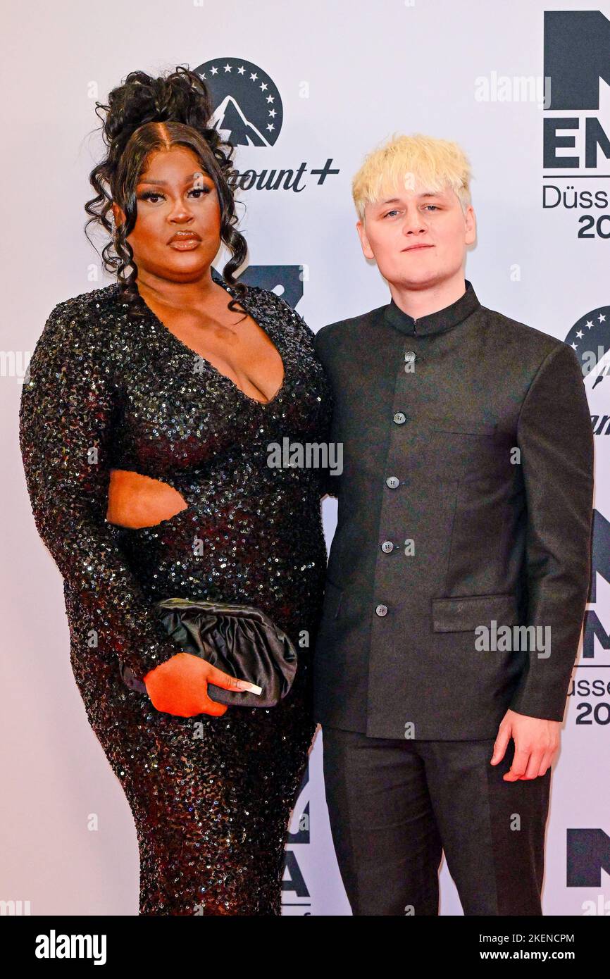 Nella Rose and Oobah Butler attending the 2022 MTV EMAs at the PSD Bank ...