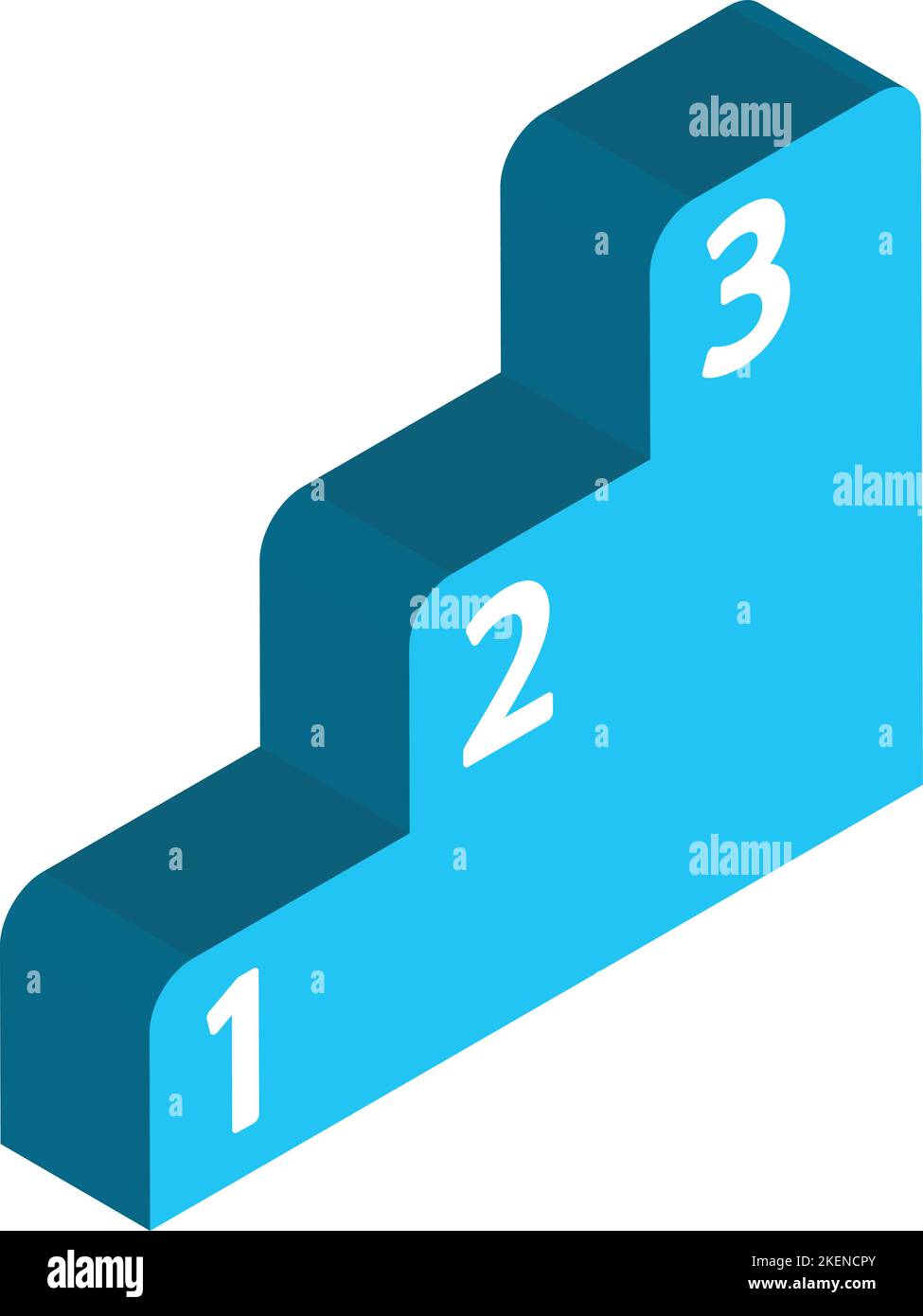 learning ladder illustration in 3D isometric style isolated on ...