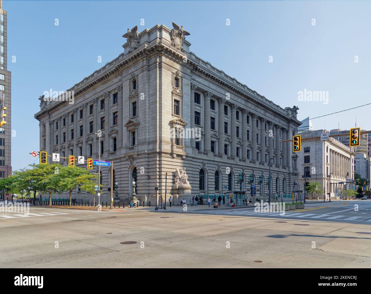 Howard M. Metzenbaum U.S. Courthouse, viewed from Cleveland's Public ...