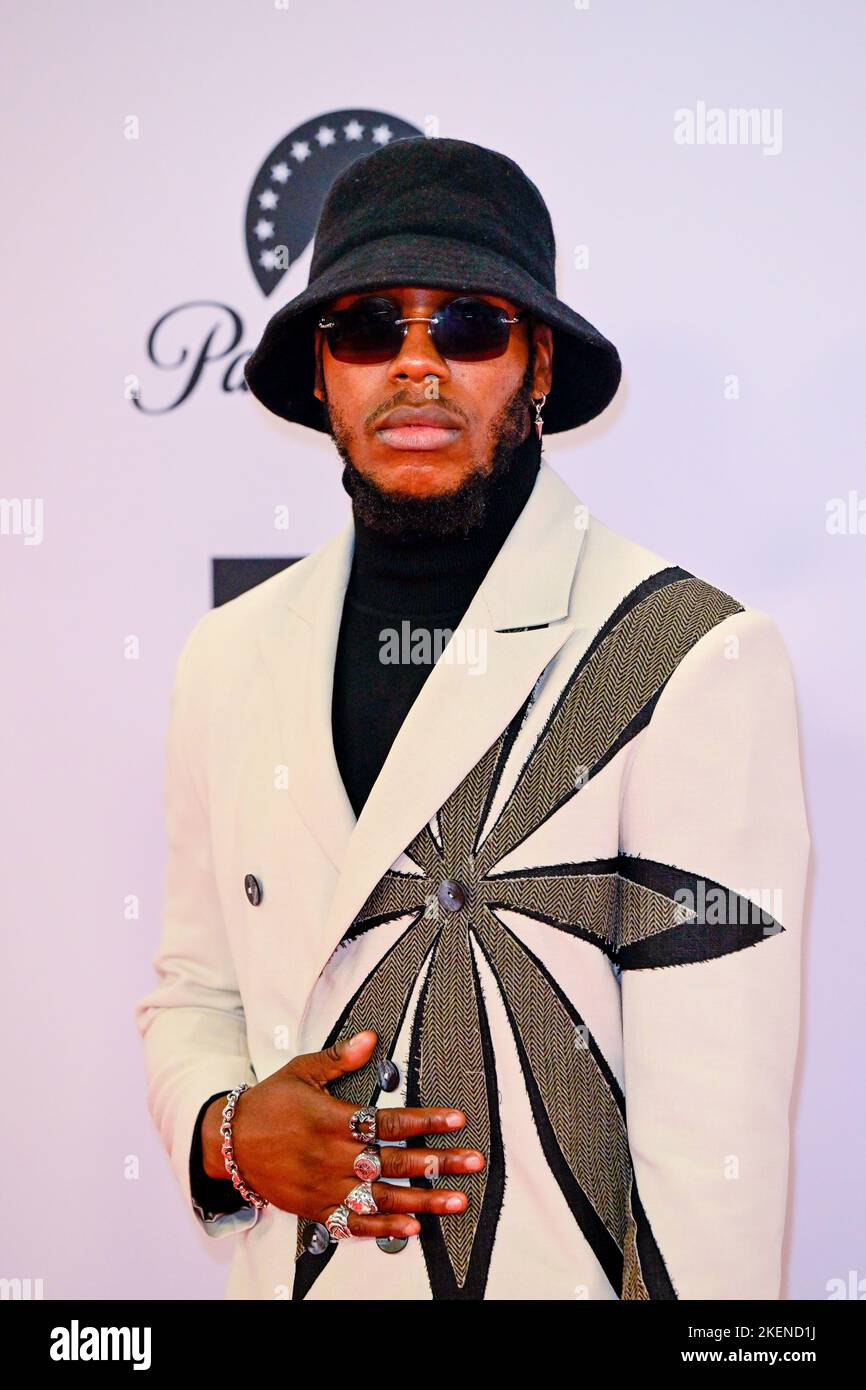 Che Lingo attending the 2022 MTV EMAs at the PSD Bank Dome in ...