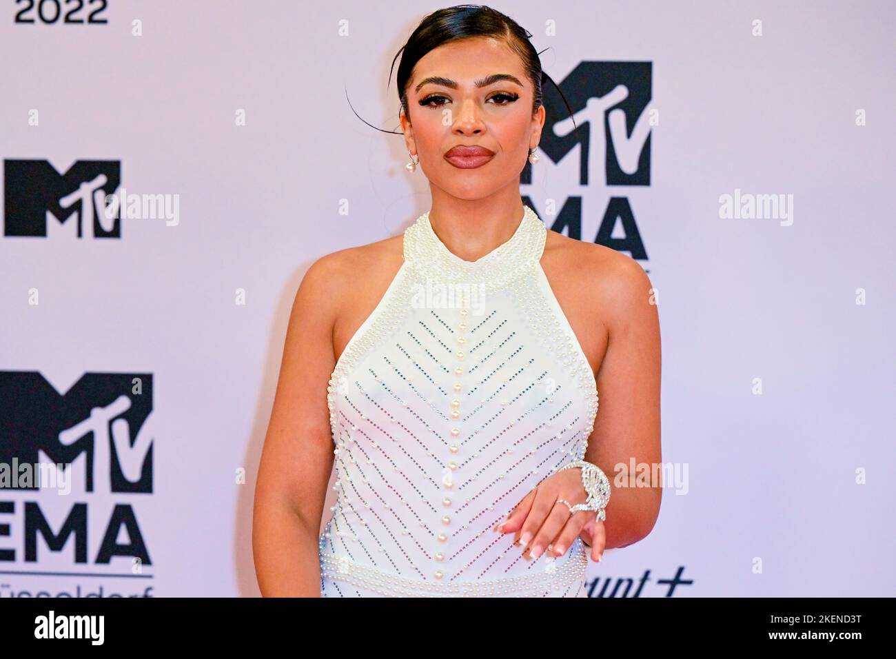 attending the 2022 MTV EMAs at the PSD Bank Dome in Dusseldorf, Germany. (Photo by DPPA/Sipa USA ...