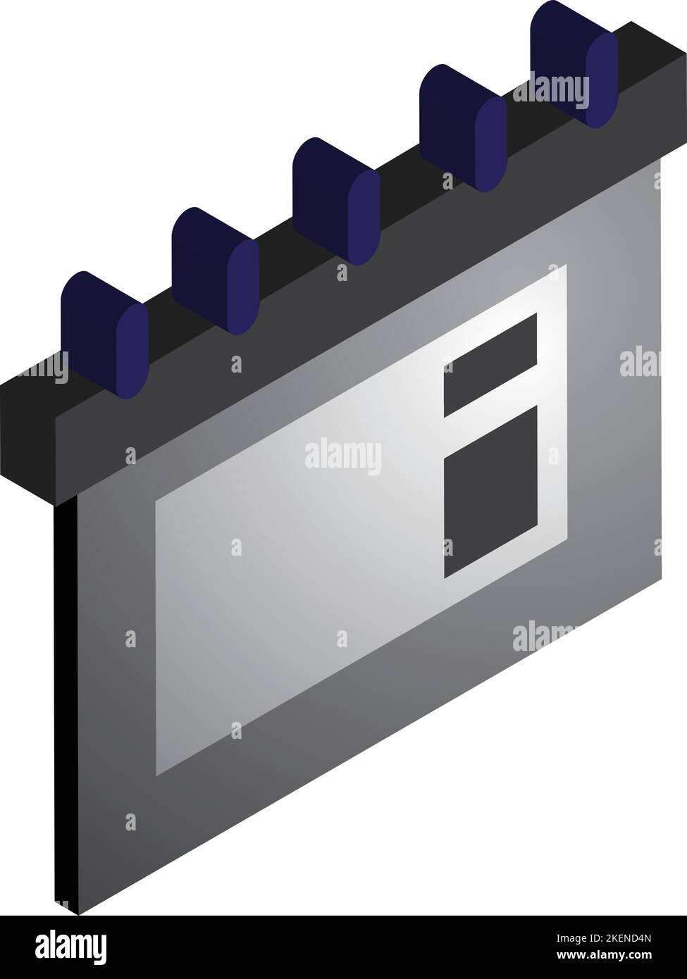 file illustration in 3D isometric style isolated on background Stock ...