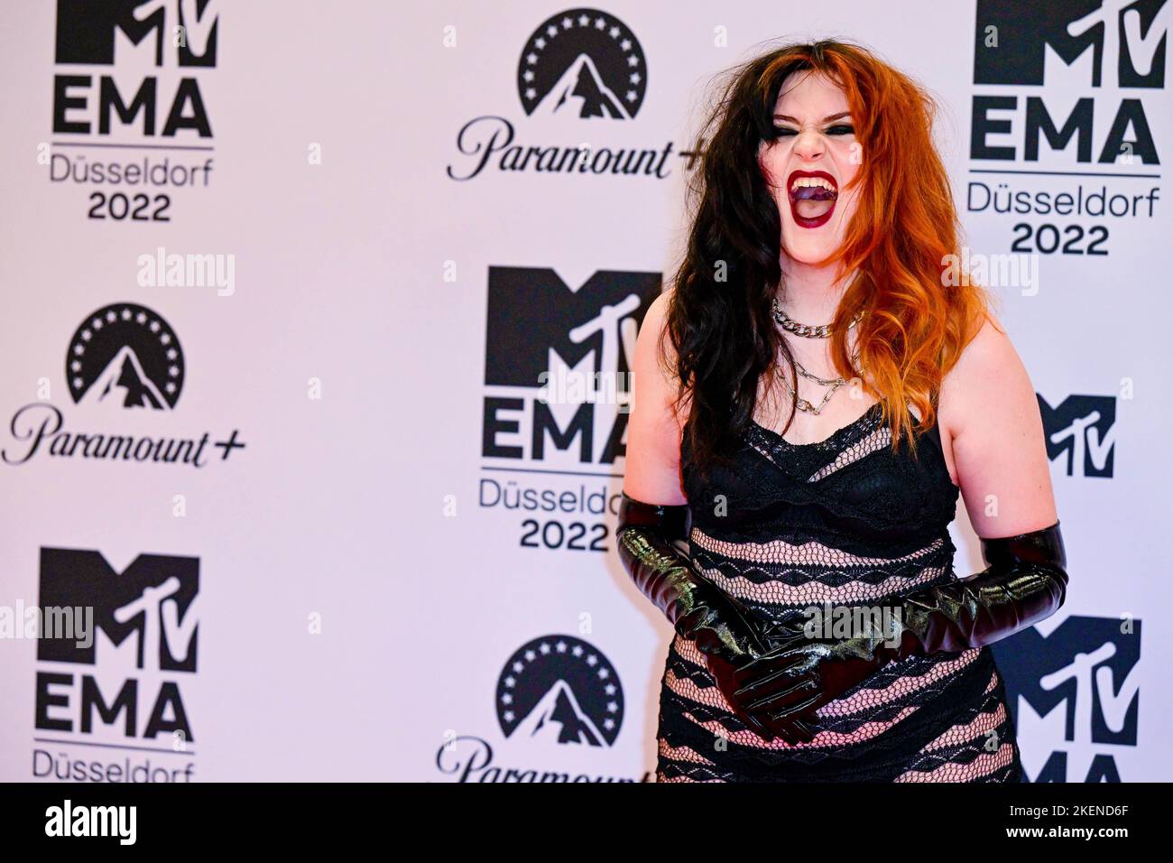 Taylor Gayle attending the 2022 MTV EMAs at the PSD Bank Dome in ...