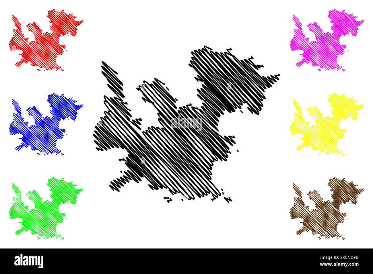 Cabrera island (Kingdom of Spain, Balearic Islands) map vector ...