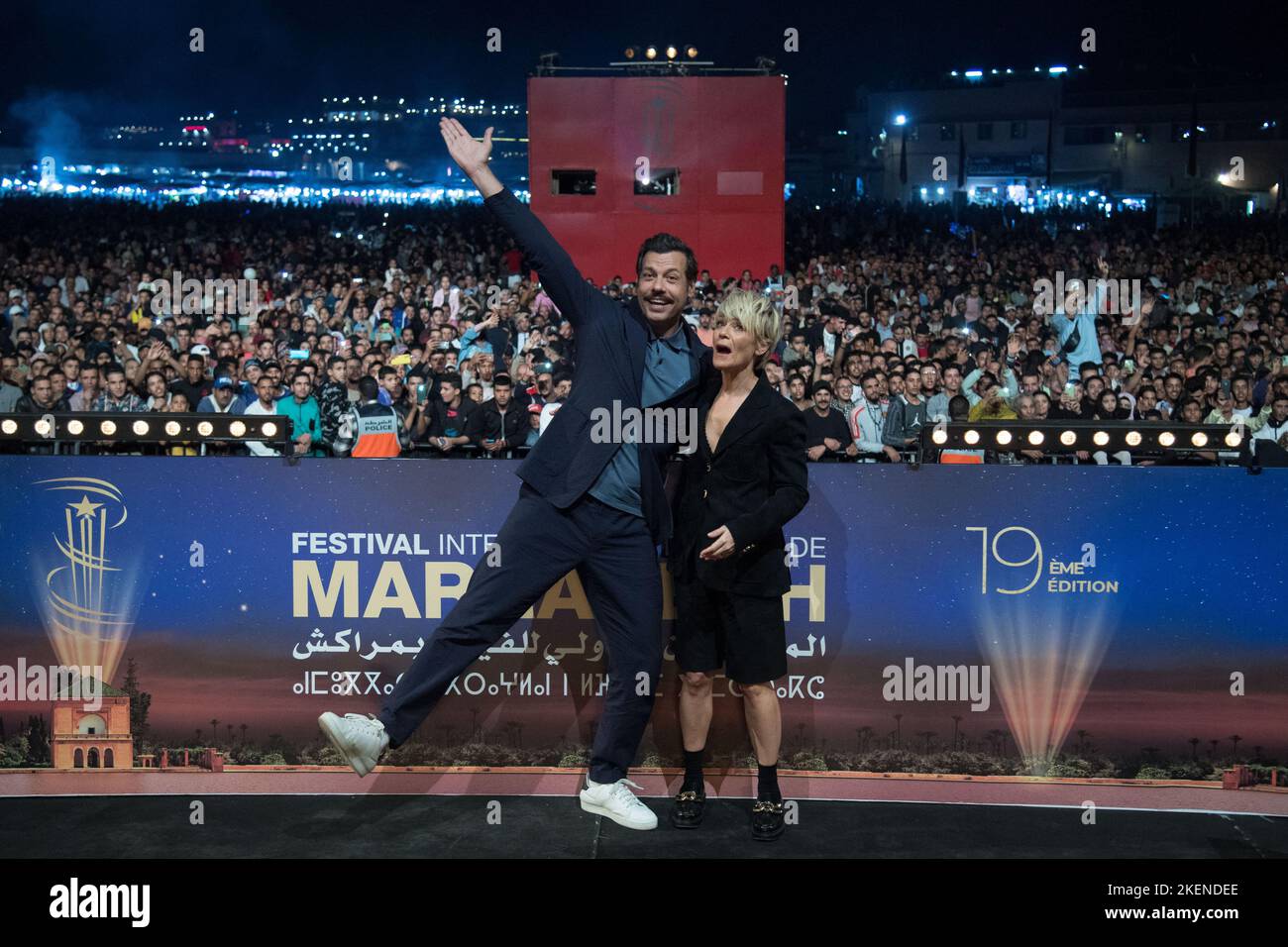 Laurent Lafitte and Marina Fois attending the Papa ou Maman Screening ...