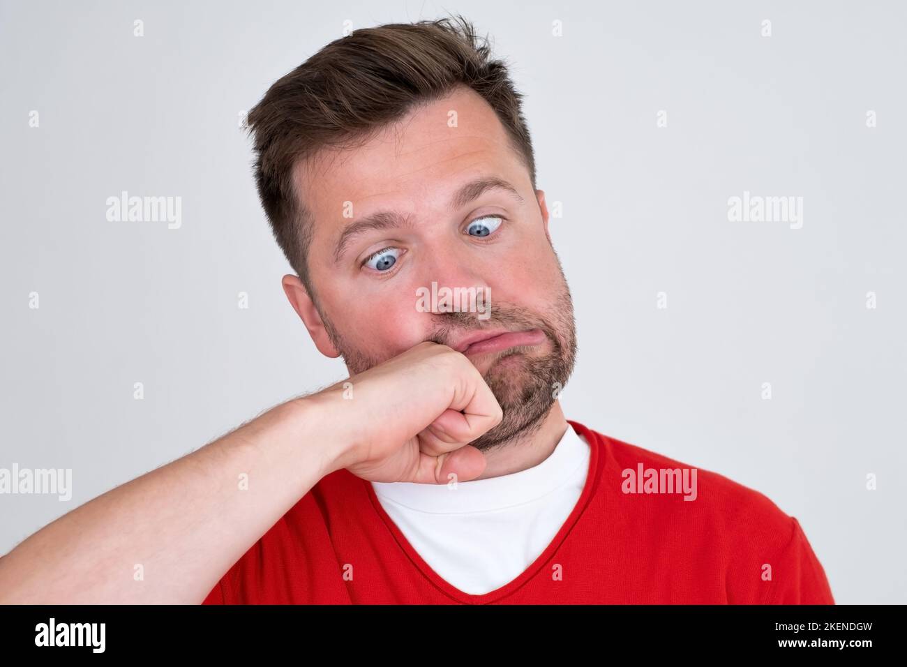 Bully throwing a punch towards the camera with fists clenched Stock ...