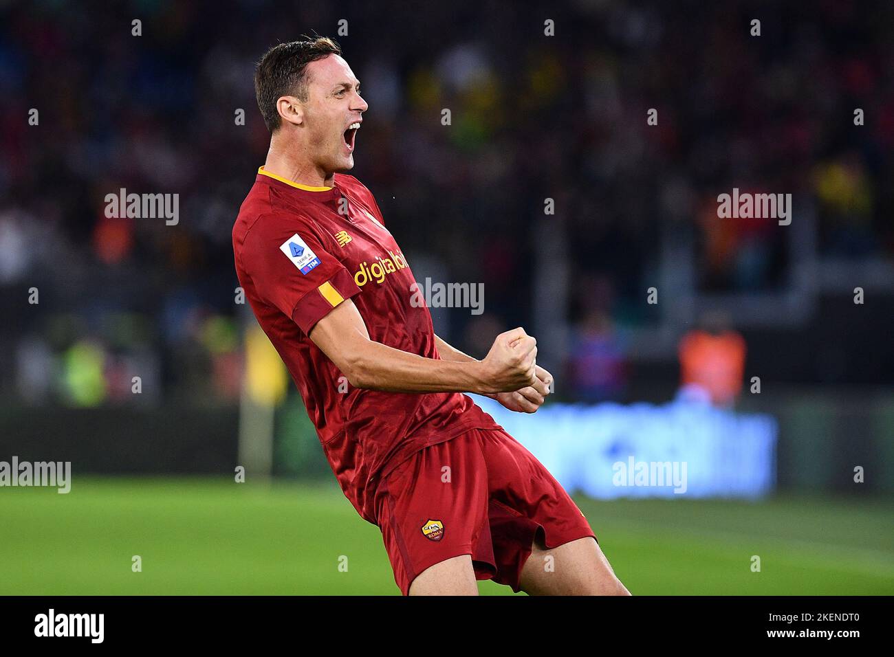 Nemanja Matic of AS Roma during the Serie A match between AS Roma and ...