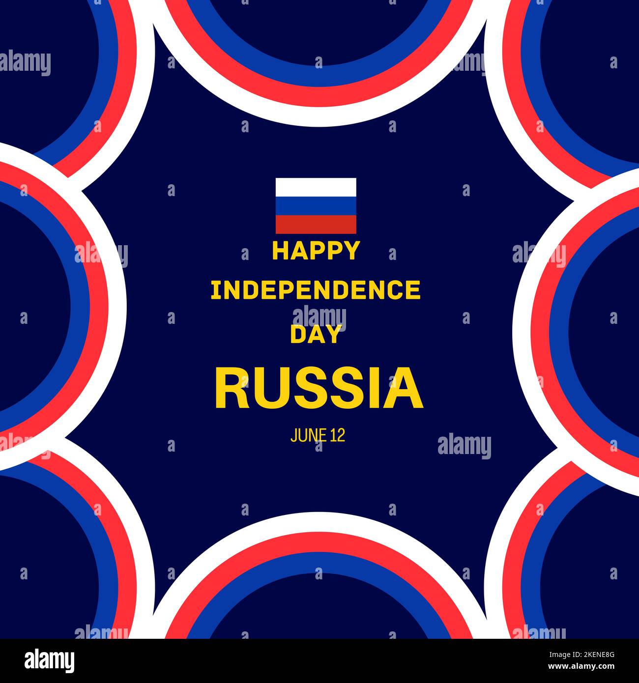 A "happy Russia independence day" with flag colors Stock Photo - Alamy