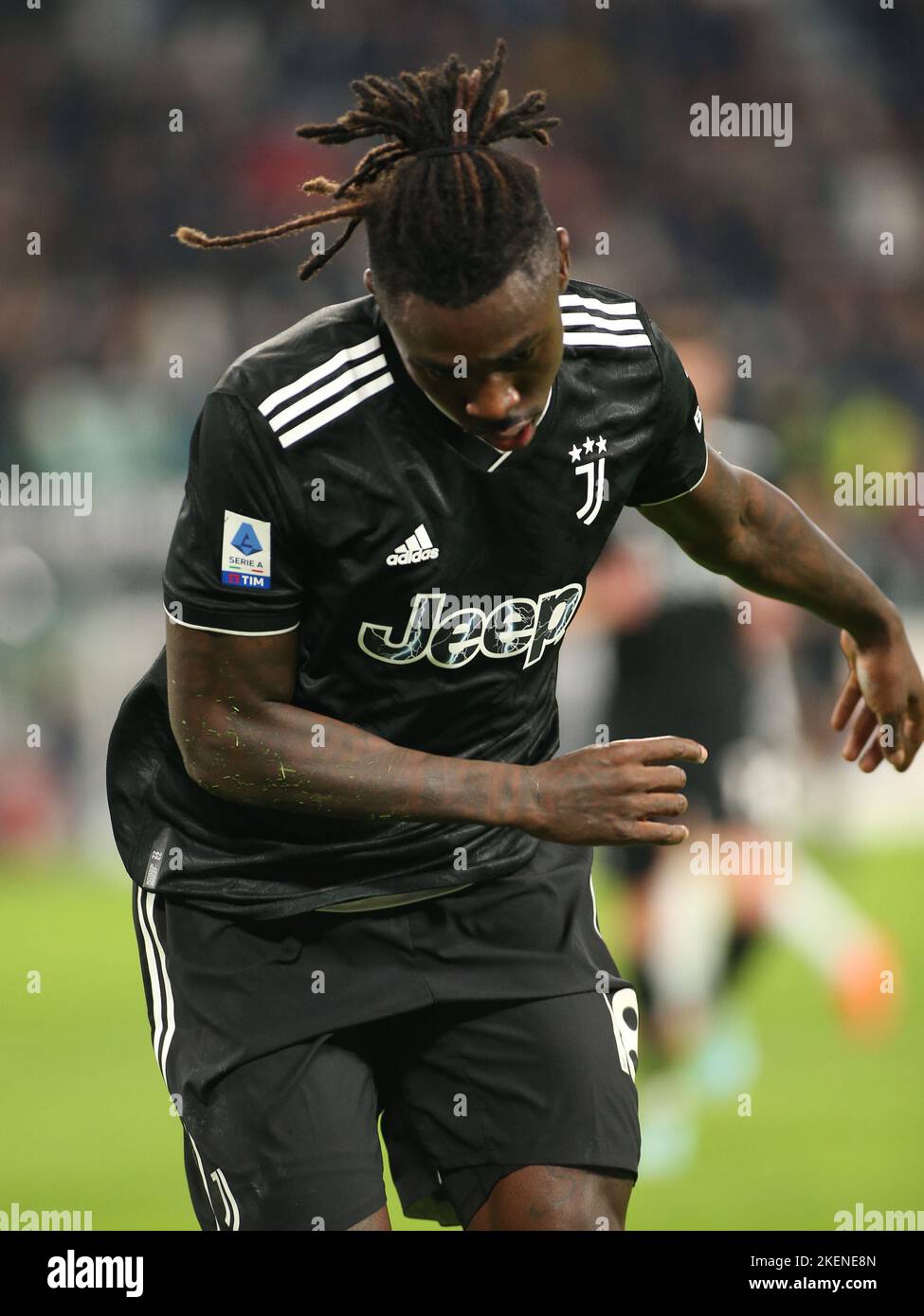 Turin, Italy. 13th Nov, 2022. Moise Kean (Juventus FC) celebrates the ...