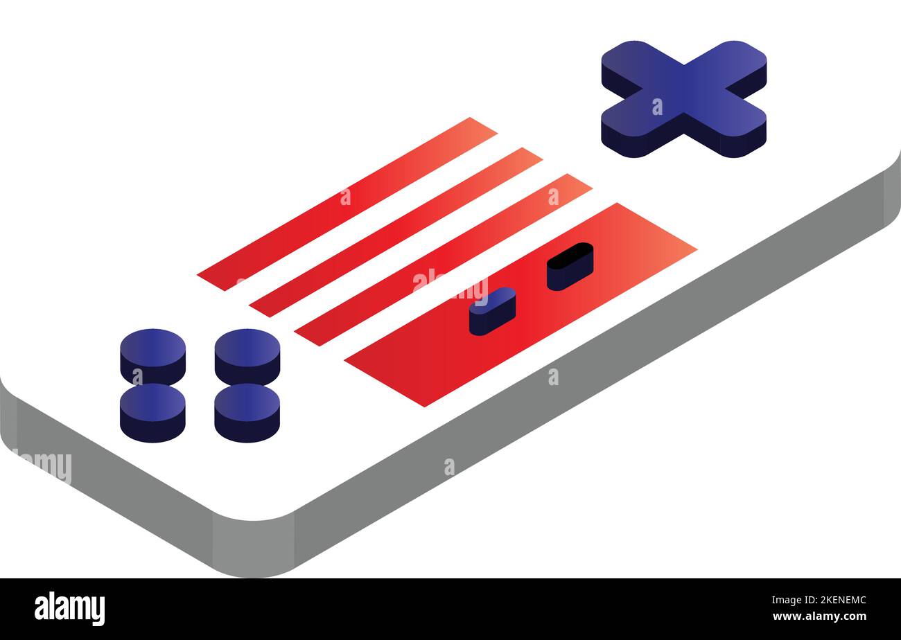 game controller device illustration in 3D isometric style isolated on background Stock Vector ...