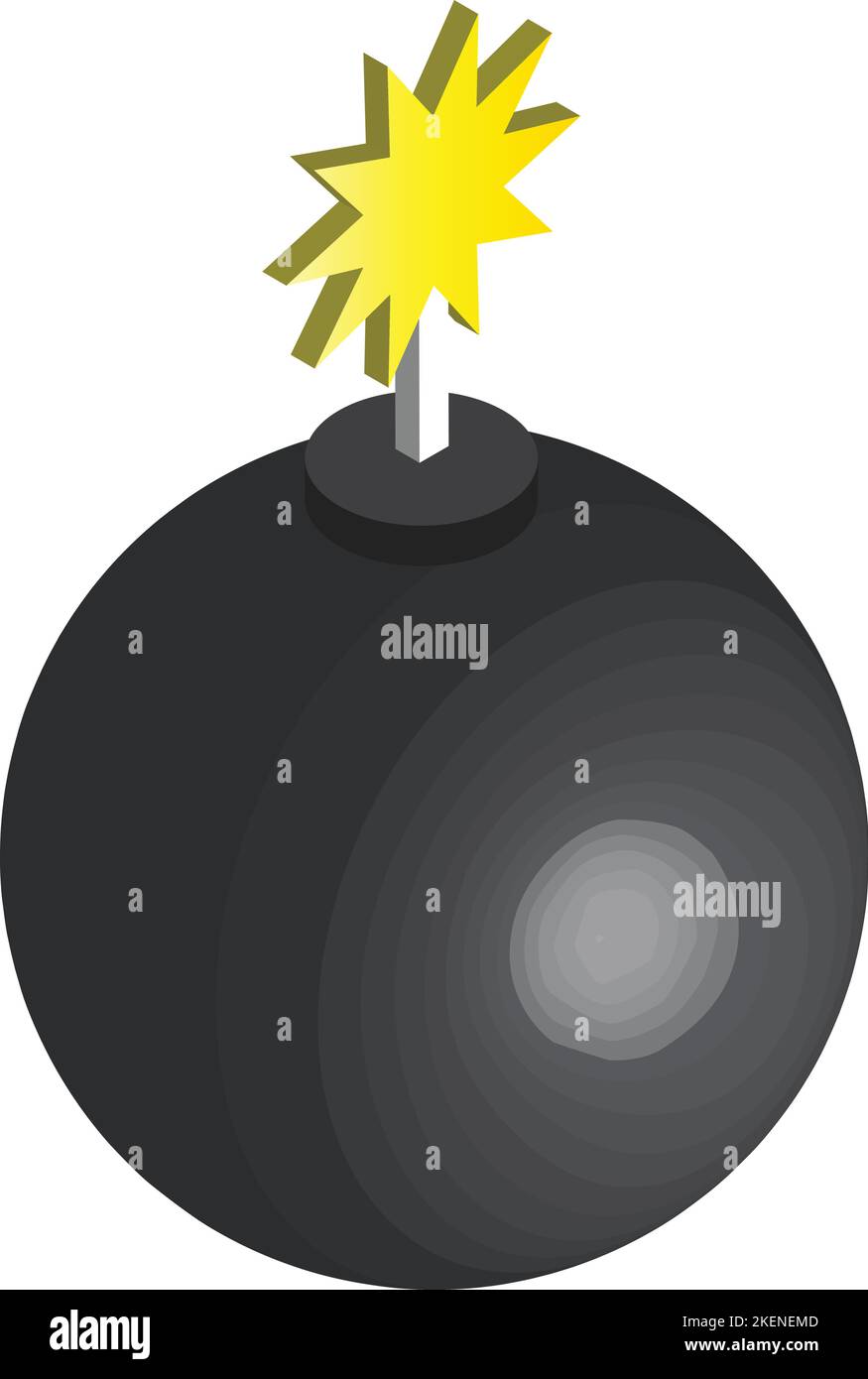 bomb illustration in 3D isometric style isolated on background Stock ...