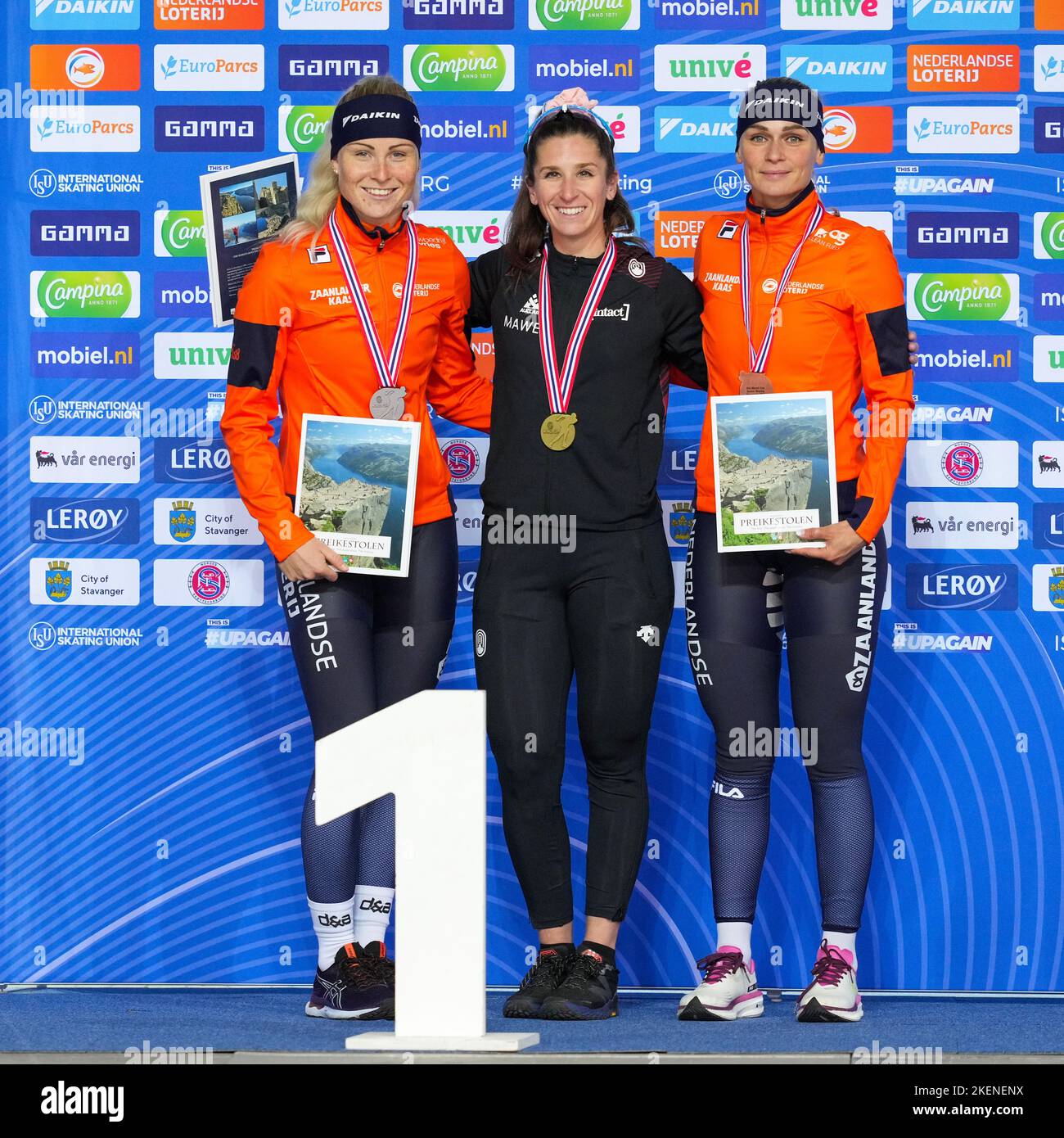 STAVANGER, NORWAY - NOVEMBER 13: Marijke Groenewoud, Ivanie Blondin ...