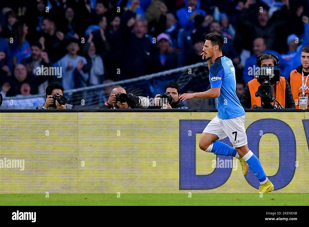 Eljif Elmas of SSC Napoli celebrates after scoring his side third goal ...