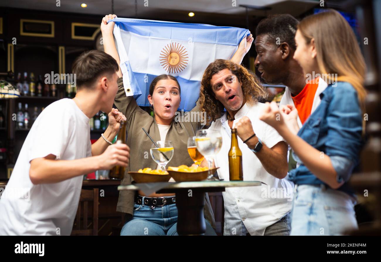 Argentina female soccer fan hi-res stock photography and images - Alamy