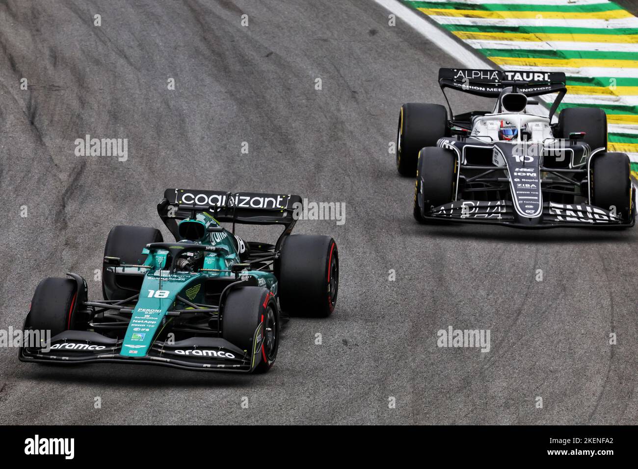 Sao Paulo, Brazil. 13th Nov, 2022. Lance Stroll (CDN) Aston Martin F1 ...