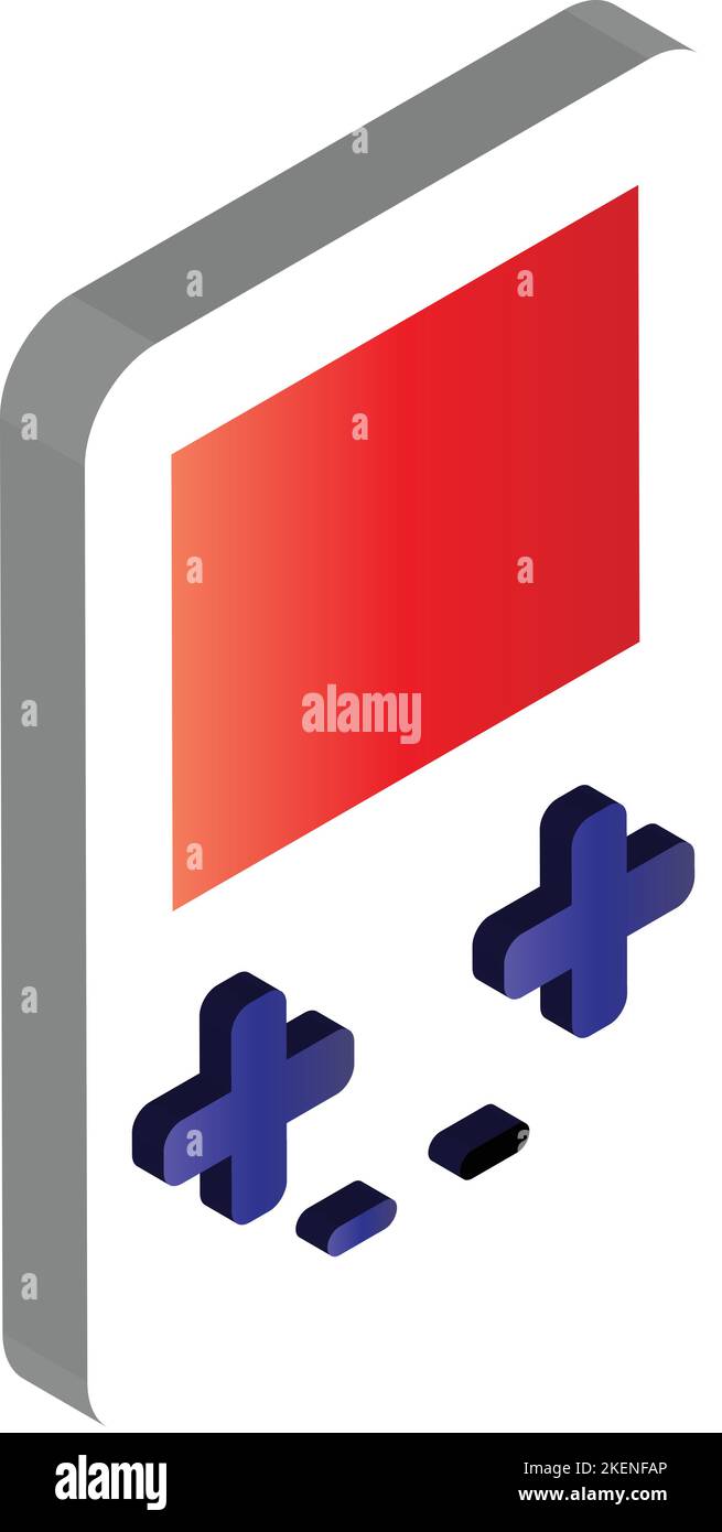portable game device illustration in 3D isometric style isolated on background Stock Vector ...