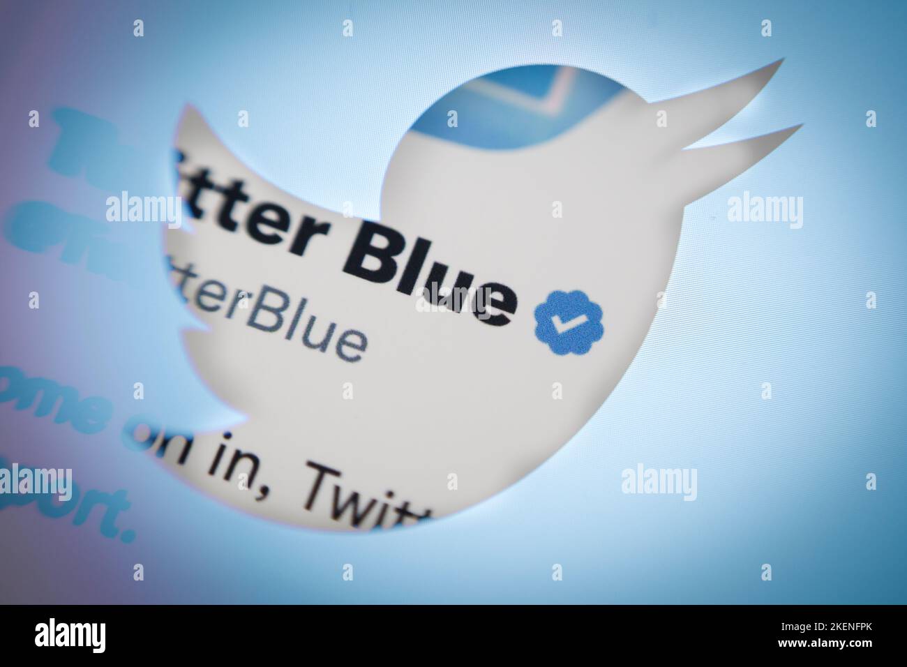 The Twitter Blue Checkmark is seen in this photo illustration in Warsaw ...