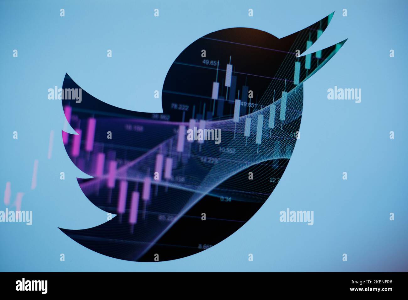 The Twitter logo is seen in this photo illustration in Warsaw, Poland ...