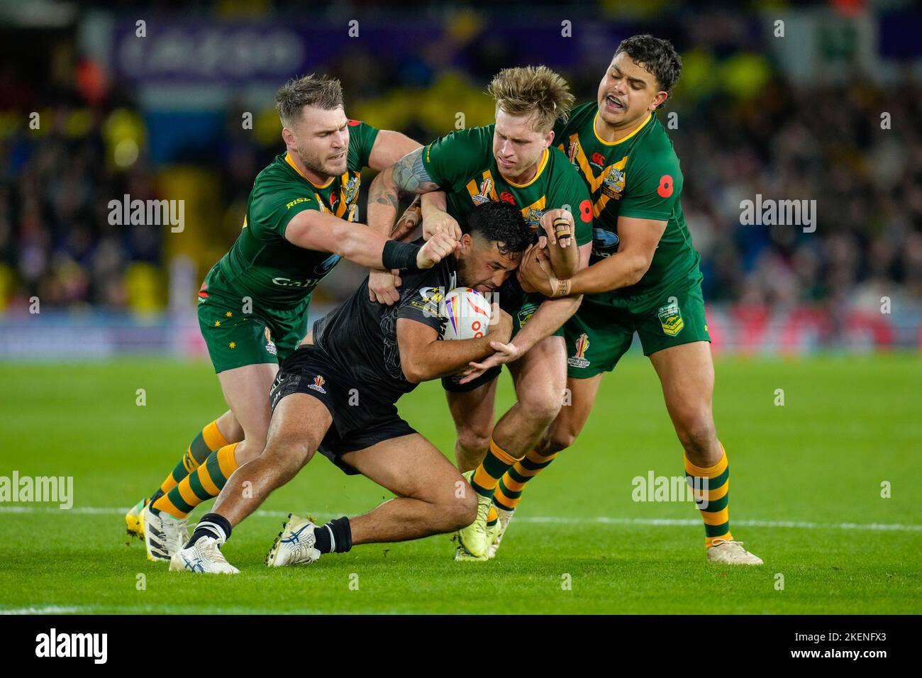 Leeds, UK. 03rd Nov, 2022. Peta Hiku (North Queensland Cowboys) of New ...