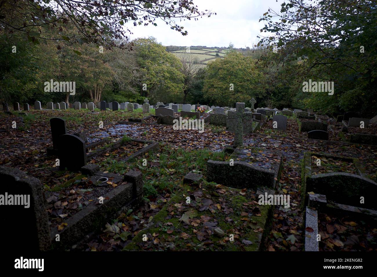 Truro Cornwall UK 11 04 2022 Kenwyn Church and grave yard Stock Photo ...