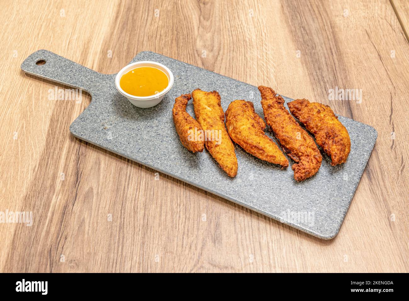 Crispy Fried Battered Chicken Tenderloins with a Sweet Curry Sauce for ...