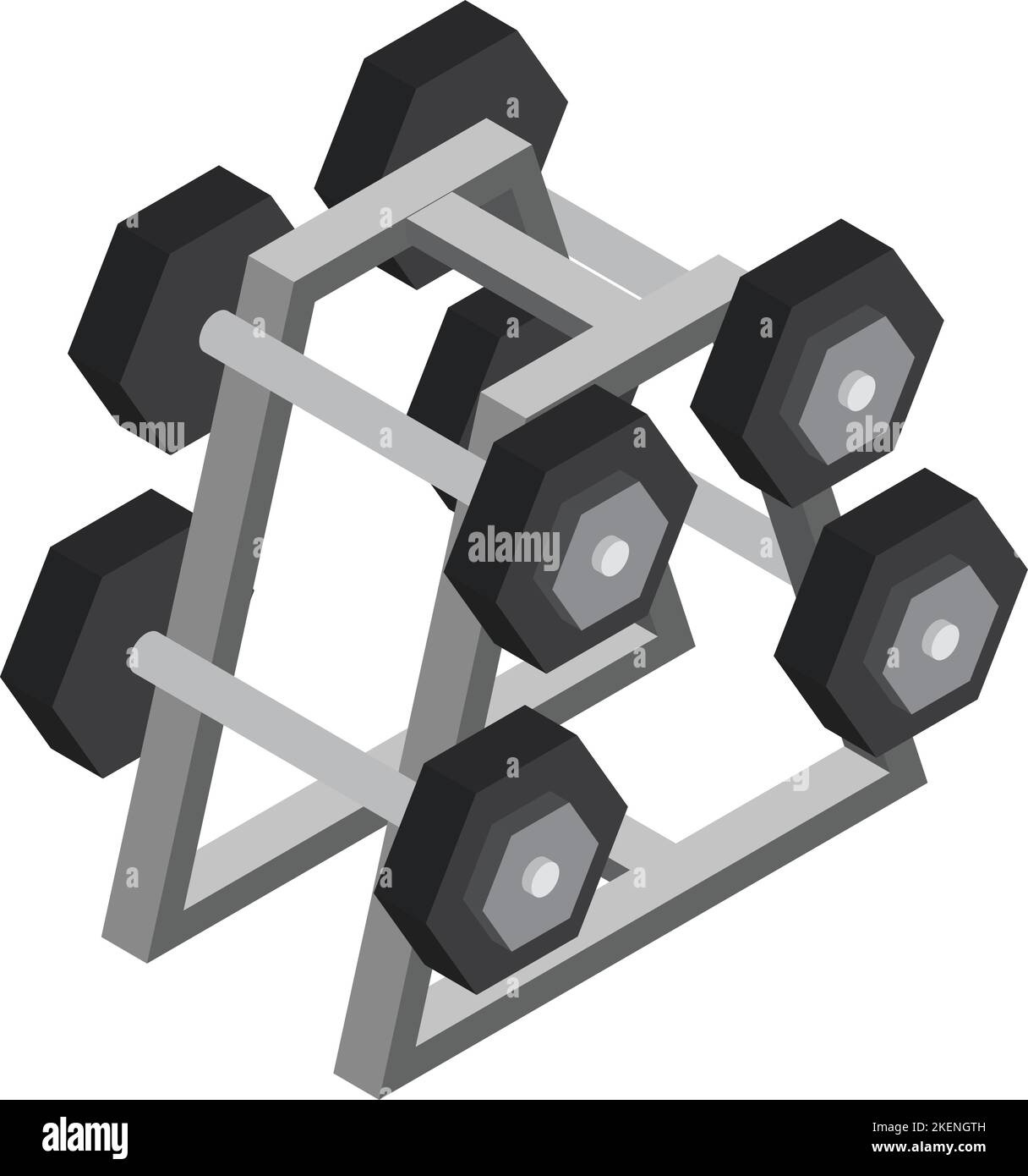 Weight lifting equipment illustration in 3D isometric style isolated on background Stock Vector ...