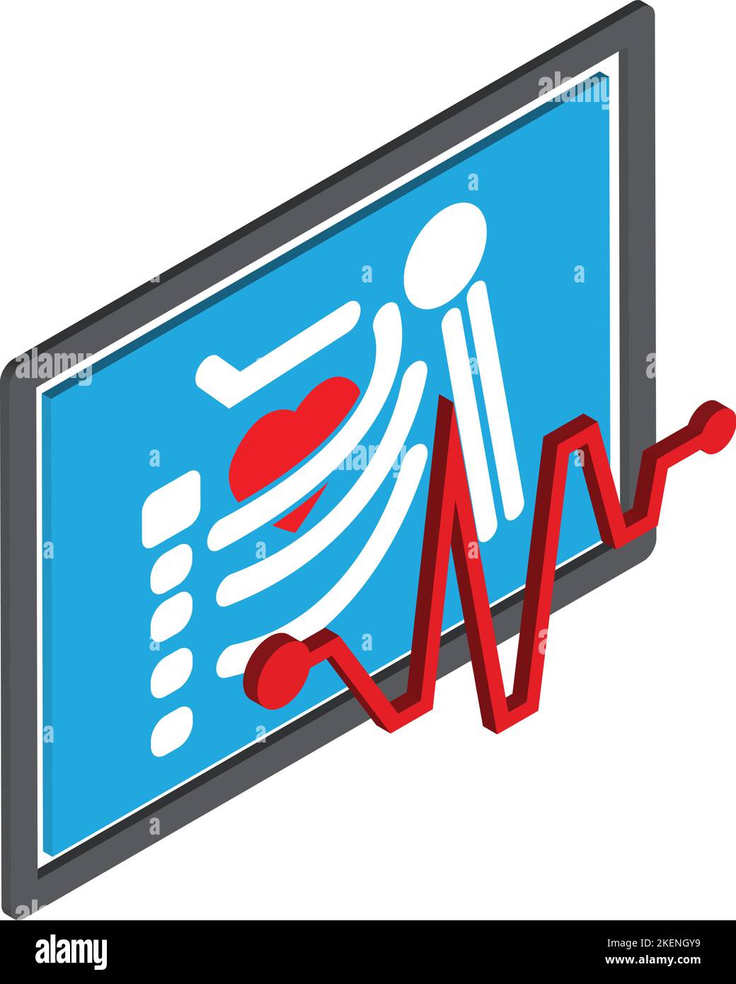 bone x ray illustration in 3D isometric style isolated on background ...