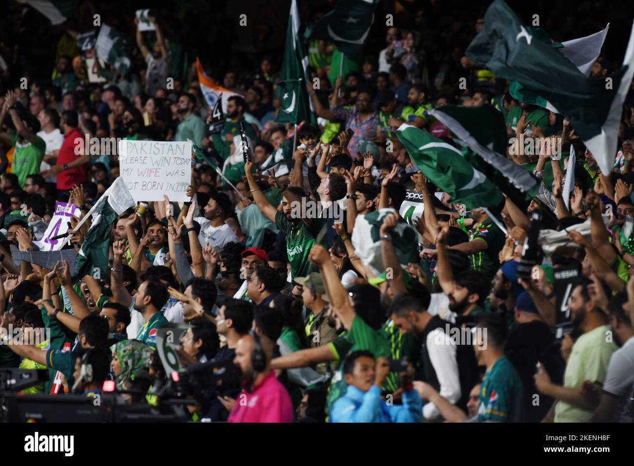 Melbourne, Australia. 13th Nov, 2022. A view of the final cricket match ...