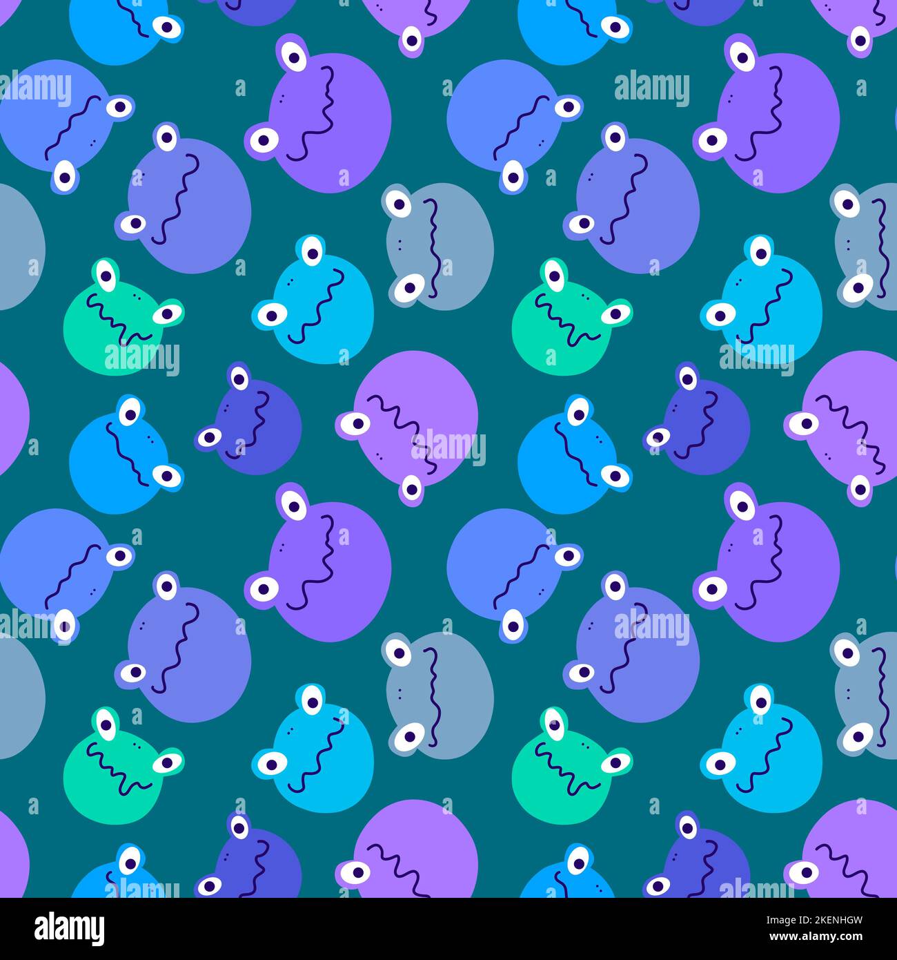 Cartoon animals seamless frogs pattern for wrapping paper and fabrics ...