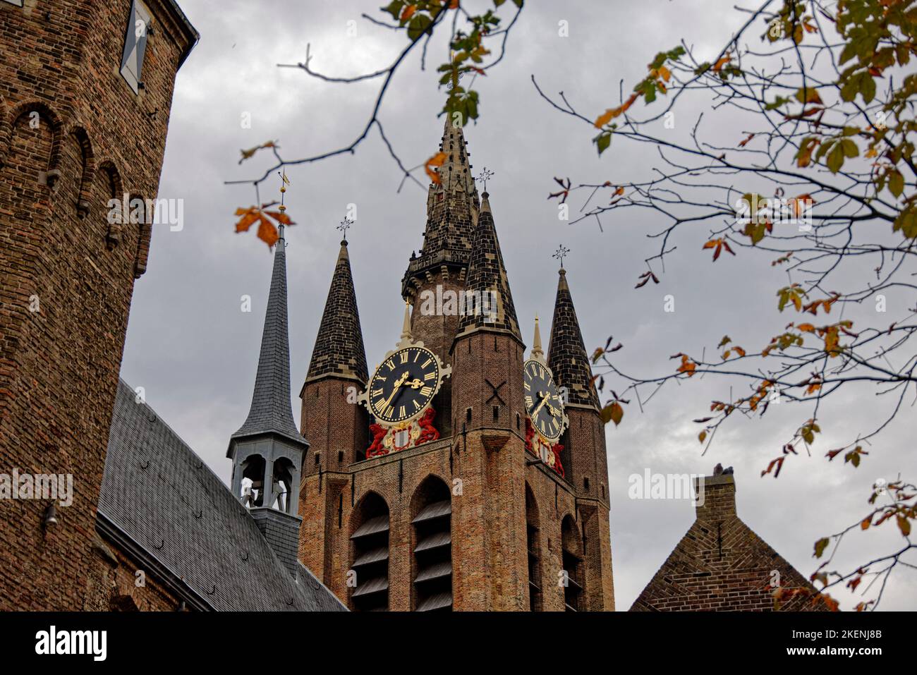 Delft, Netherlands. 30th Oct 2022. The Oude Kerk (Old Church) is a 13th ...