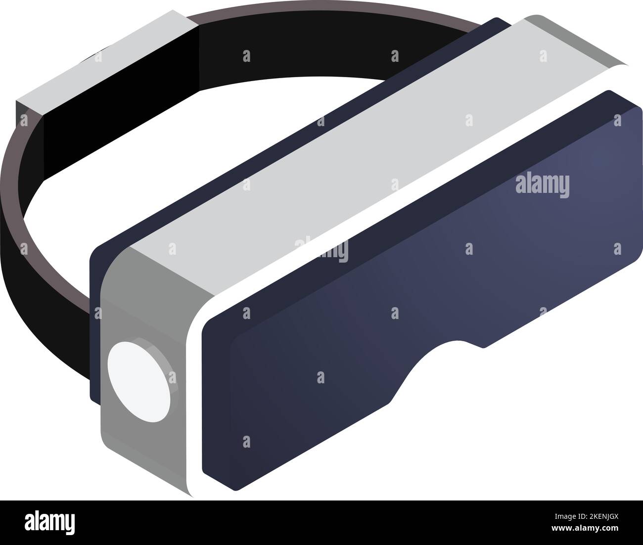 VR glasses illustration in 3D isometric style isolated on background ...