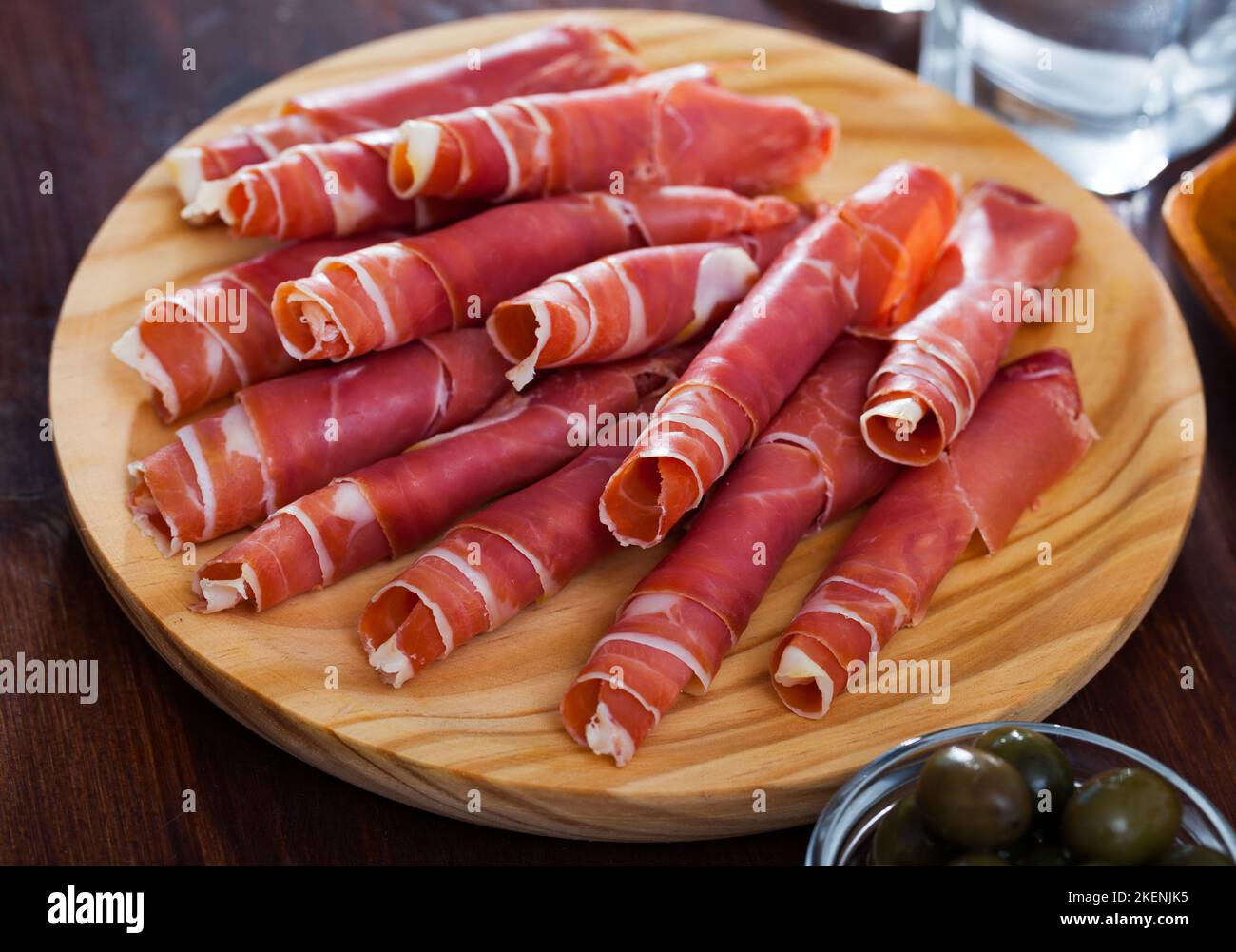 Jamon - national dish of Spanish cuisine Stock Photo - Alamy