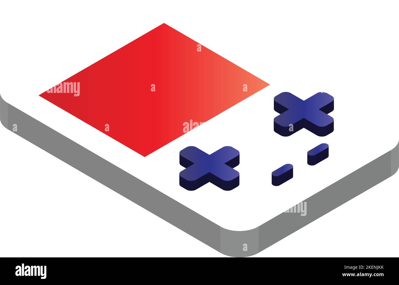 portable game device illustration in 3D isometric style isolated on background Stock Vector ...