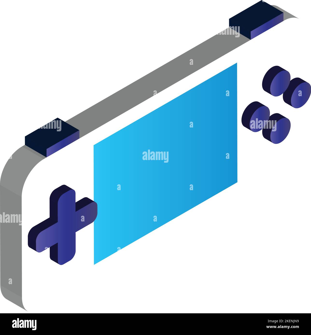 portable game device illustration in 3D isometric style isolated on background Stock Vector ...