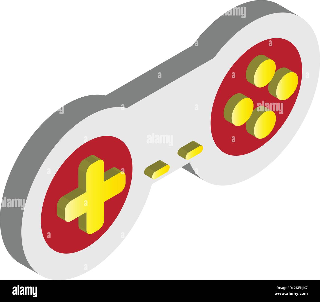 game controller device illustration in 3D isometric style isolated on ...