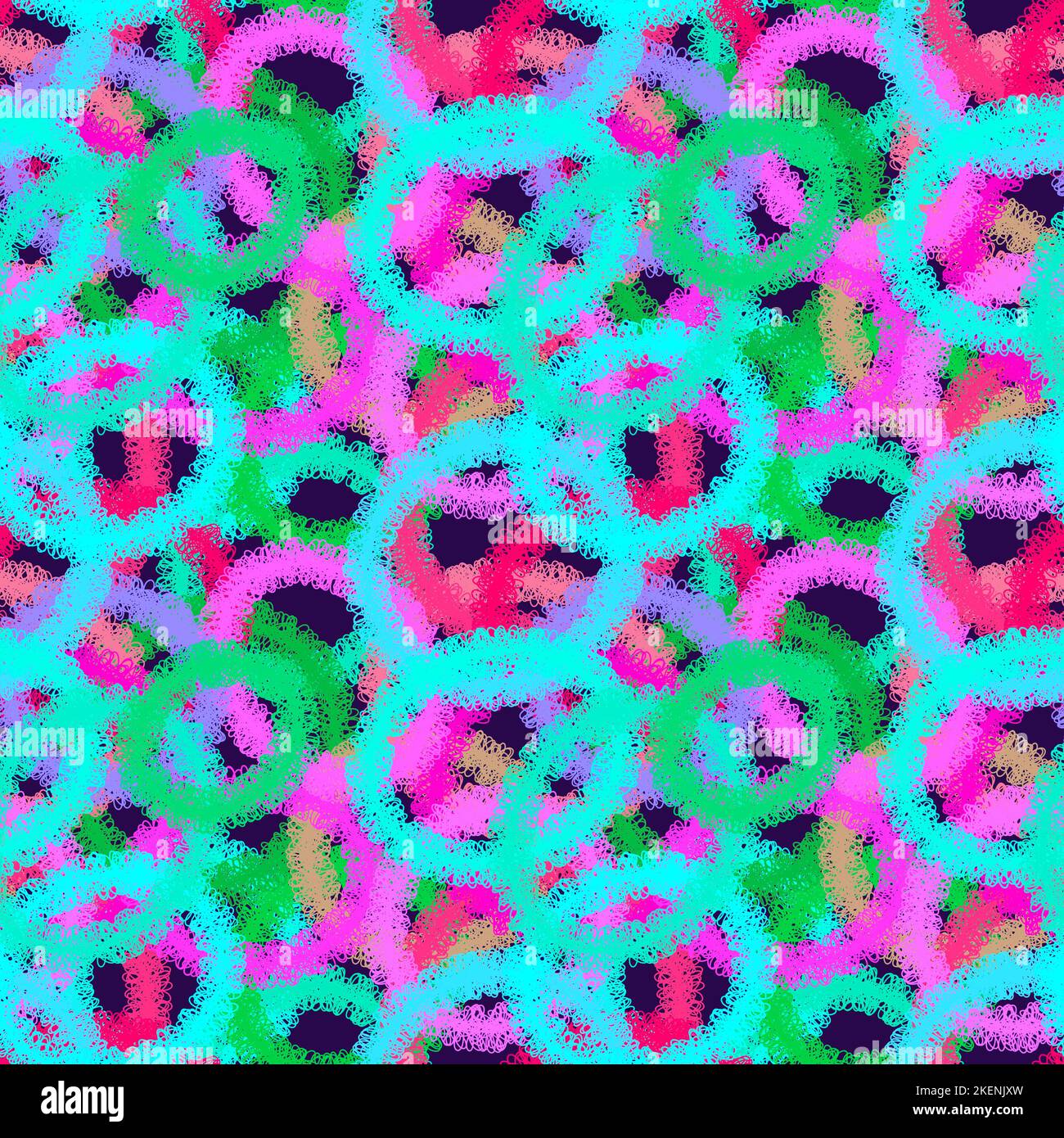 Cartoon geometric oval seamless polka dots circle pattern for wrapping ...