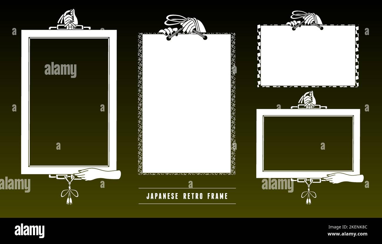 Frame set with Japanese style retro design.It is vector data that is ...