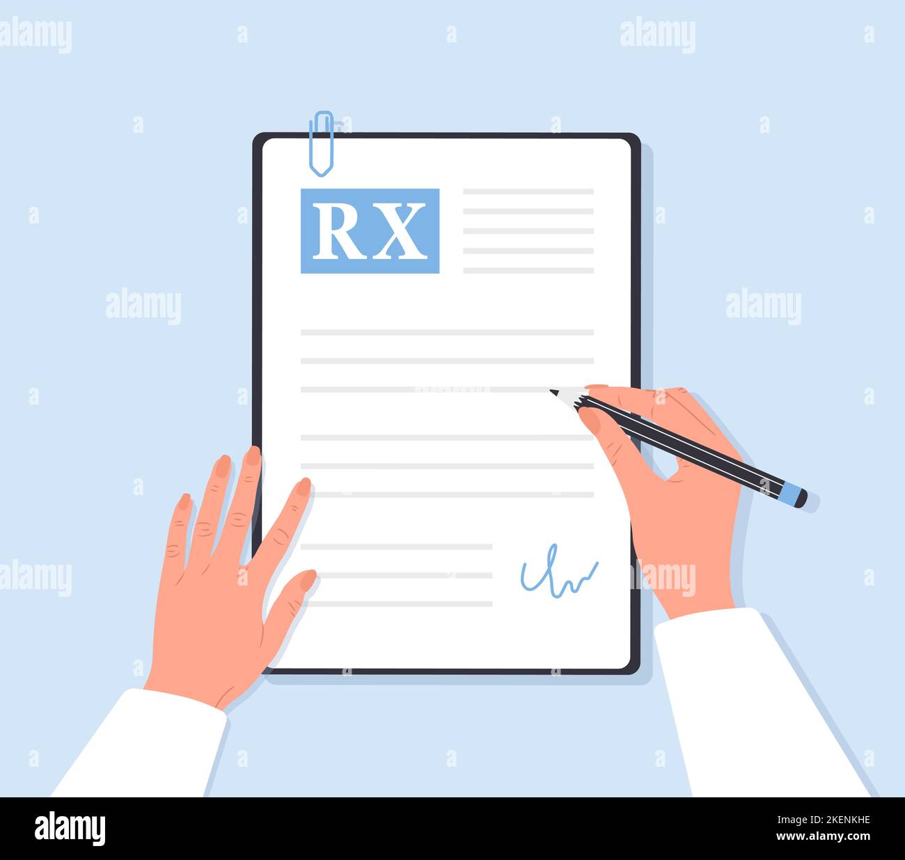 Doctor giving patient note hi-res stock photography and images - Alamy