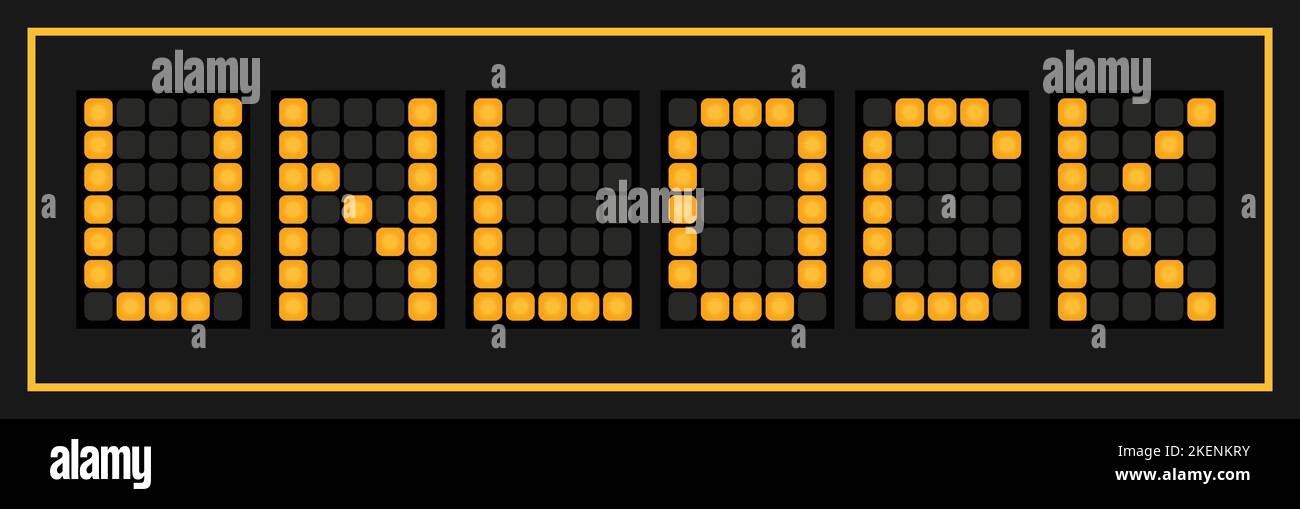 Orange color led banner in word unlock on black background Stock Vector ...